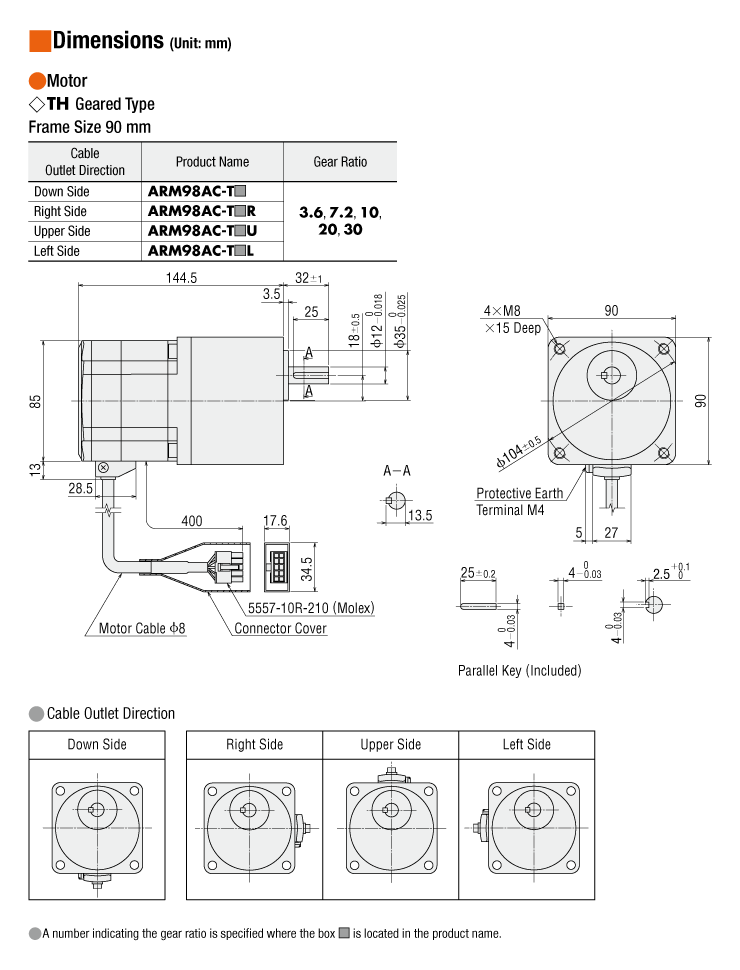 ARM98AC-T30 | AR Series | Oriental Motor Thailand